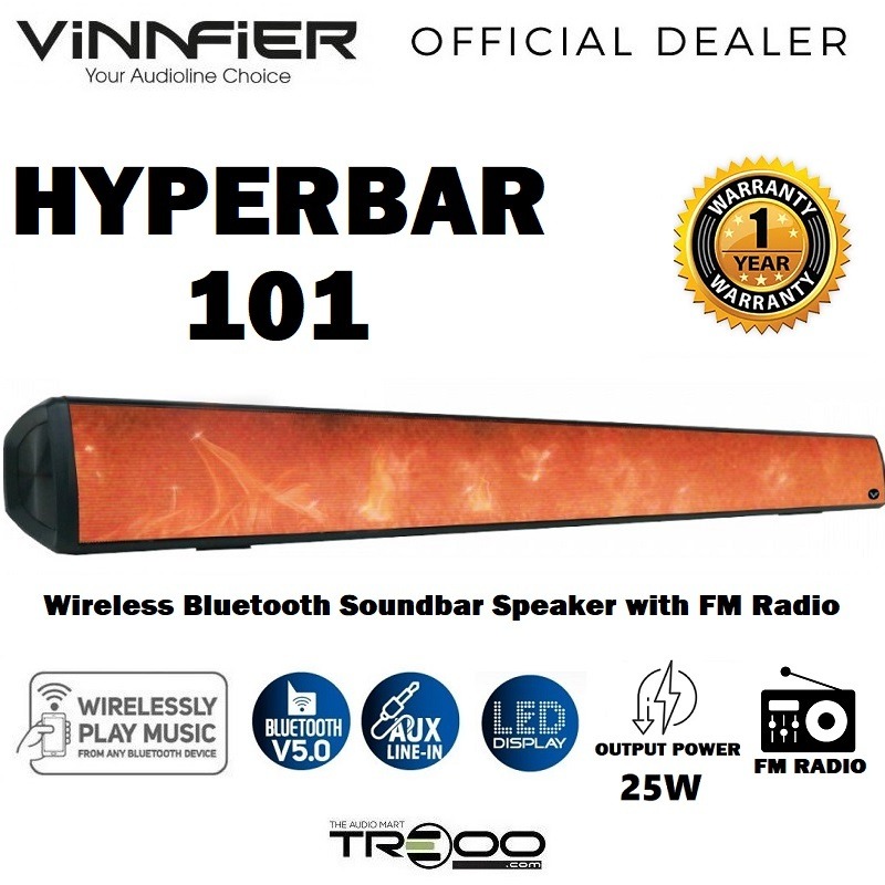 [FREE DELIVERY] Vinnfier Hyperbar 101 Wireless Bluetooth Soundbar ...