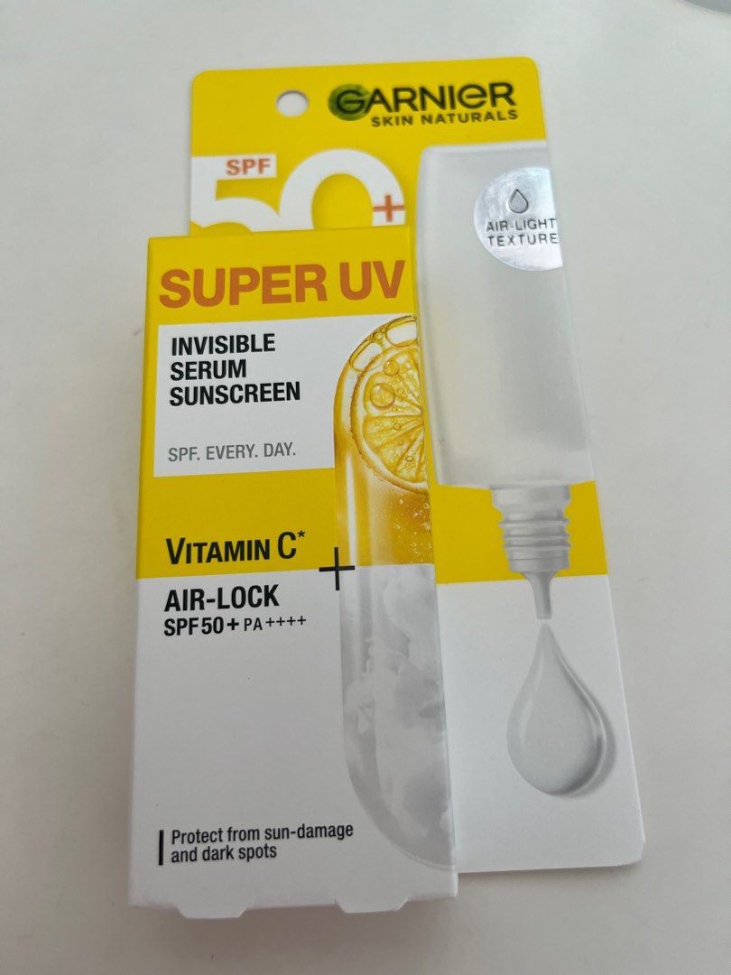 GARNIER Super UV Invisible Serum Sunscreen SPF50+ (with Vitamin C) 30ml ...