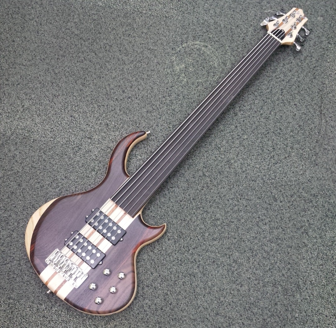 Guson EB-026N 6-strings Fretless Bass (Neck Through-Body), Hobbies ...