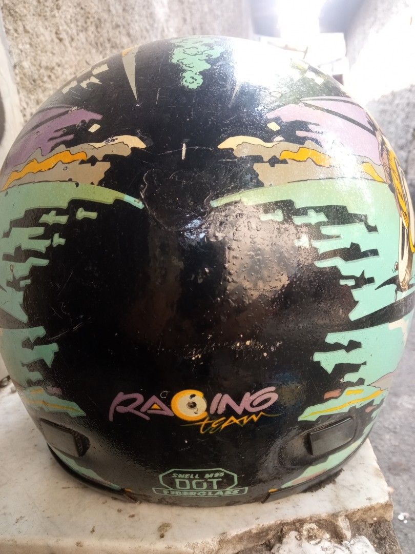Helm INK jadul motif langka ukuran m fit L kondisi sesuai foto, Motor ...
