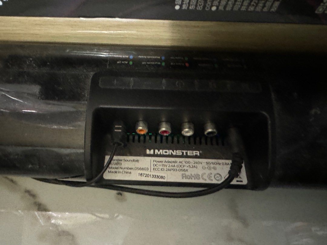 Monster Soundbar SB2 (DS6603) , 36 吋條形音箱, 50W輸出, 適合家庭劇院音箱, 包括遙控器, 可無線連 ...