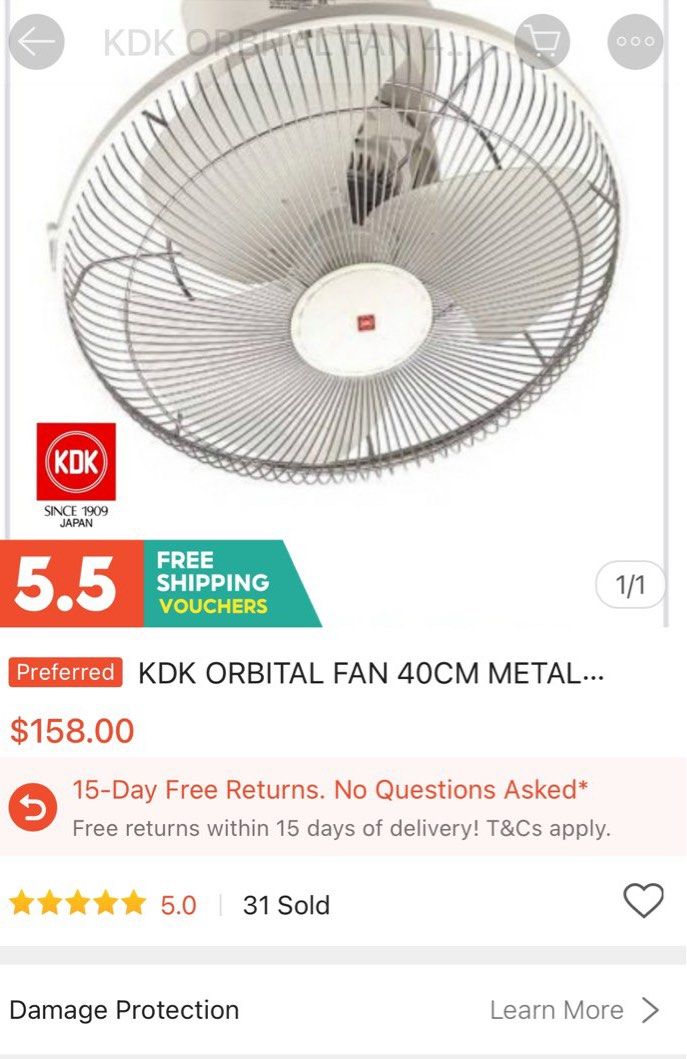 KDK Wall Fan, Furniture & Home Living, Lighting & Fans, Fans on Carousell
