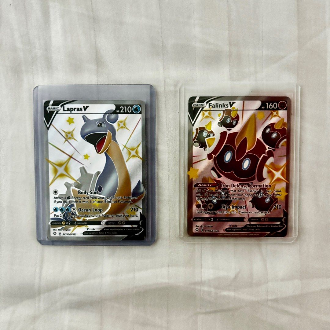 Lapras V Shiny Full Art, Falinks V Shiny Full Art - Pokemon TCG Shining ...