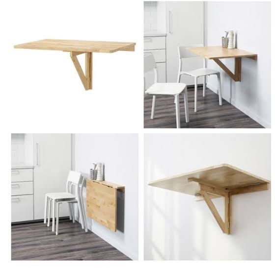 Meja lipat dinding Ikea Norbo/ meja kantor/ meja kerja/ meja komputer ...