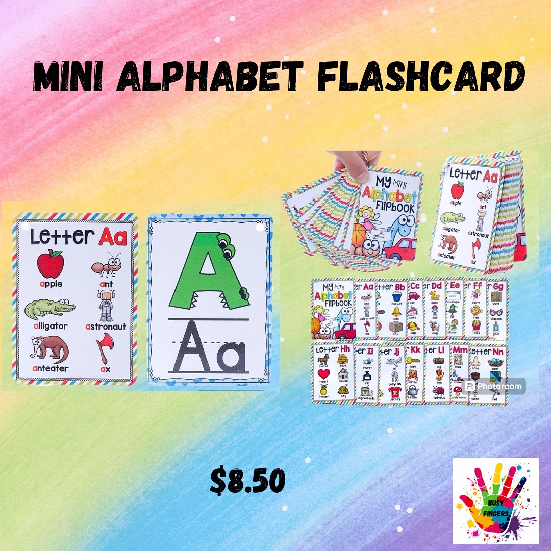 Mini Alphabets Flashcard, Hobbies & Toys, Toys & Games on Carousell