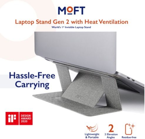 MOFT Laptop Stand Gen 2 with Heat Ventilation / Airflow Laptop Stand ...
