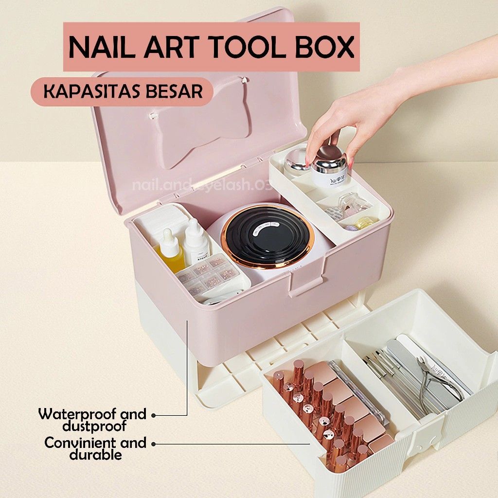 Nail art tool box untuk home service, Barang Yang Dicari di Carousell