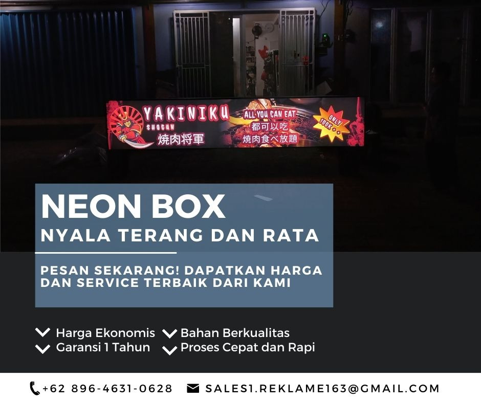 NEON BOX NYALA TERANG DAN RATA, Jasa, Lainnya di Carousell