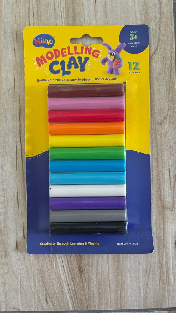 Nikki Modelling Clay 12 colours, Hobbies & Toys, Stationery & Craft ...