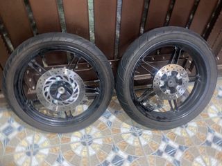 enkei rs 16 inch sports rim vios tyre 70%, Auto Accessories on Carousell