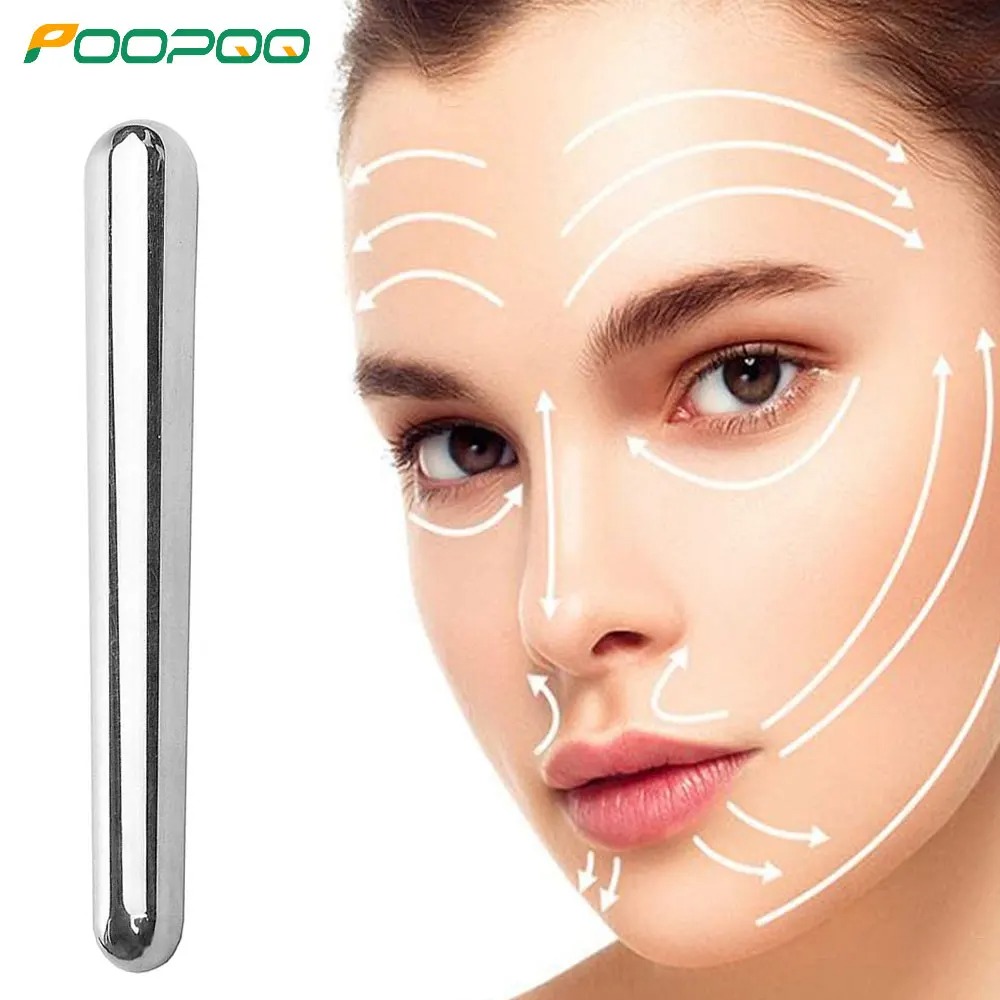Stainless Steel Face Massage Therapy Stick, Wand Acupressure Massage ...