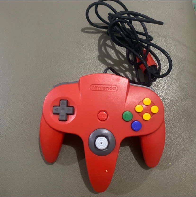Stick Nintendo 64 merah, Video Game, Aksesori di Carousell