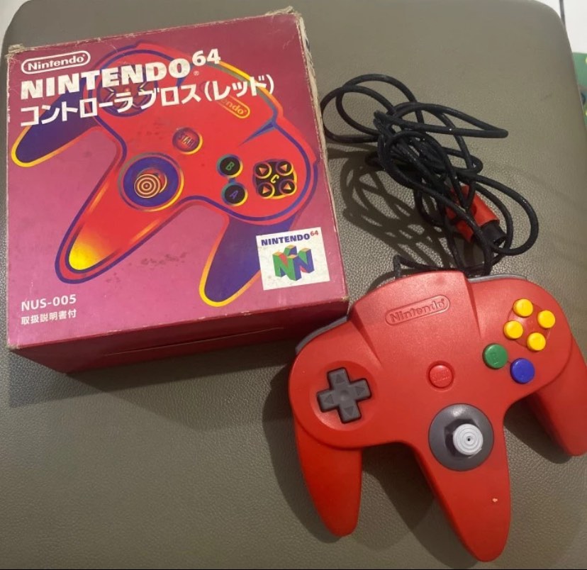 Stick Nintendo 64 merah, Video Game, Aksesori di Carousell