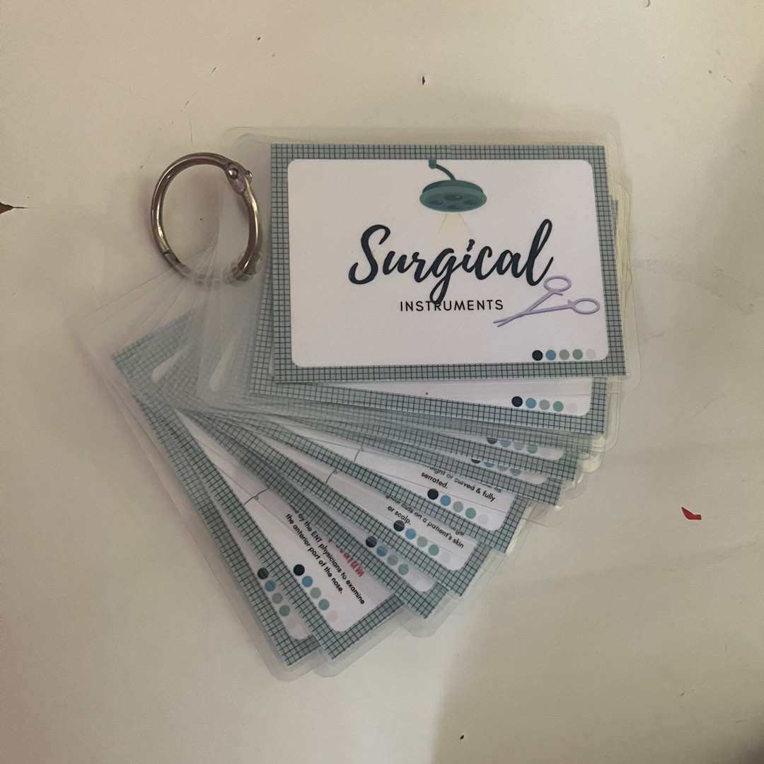 Surgical Instrument Flashcard Nursing Student Reviewer Medical Surgical ...