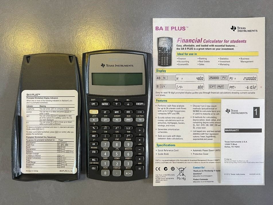 Texas Instruments BA II Plus 財務計數機 Financial Calculator（連說明書）, 興趣及遊戲 ...