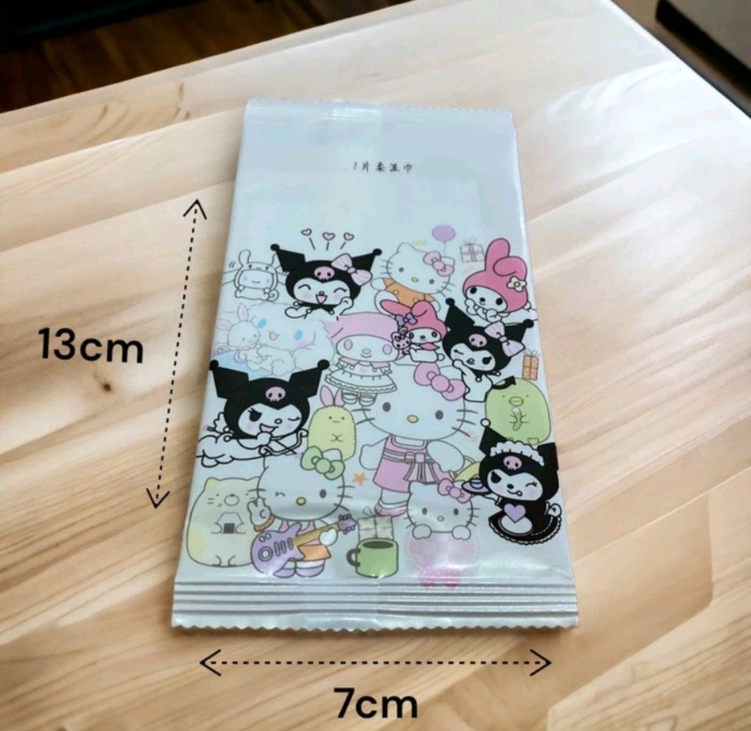 Tissue Basah Sachet Sanrio / Tissue Basah Travel / 1 Pak isi 10 Sachet ...