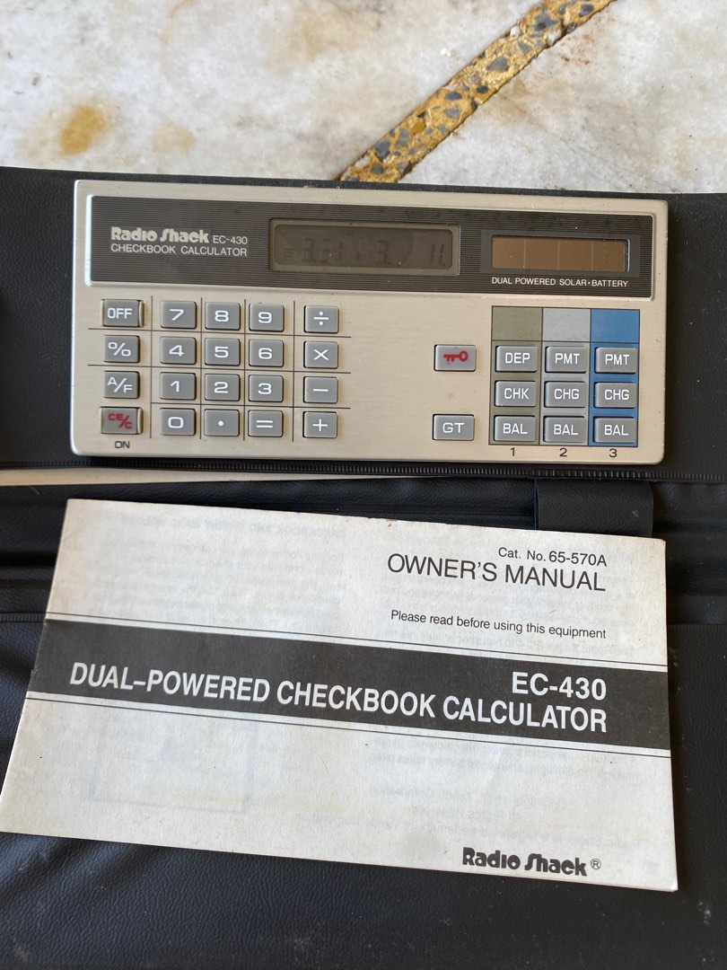 Vintage 90s radio shack calculator checkbook, Hobbies & Toys ...