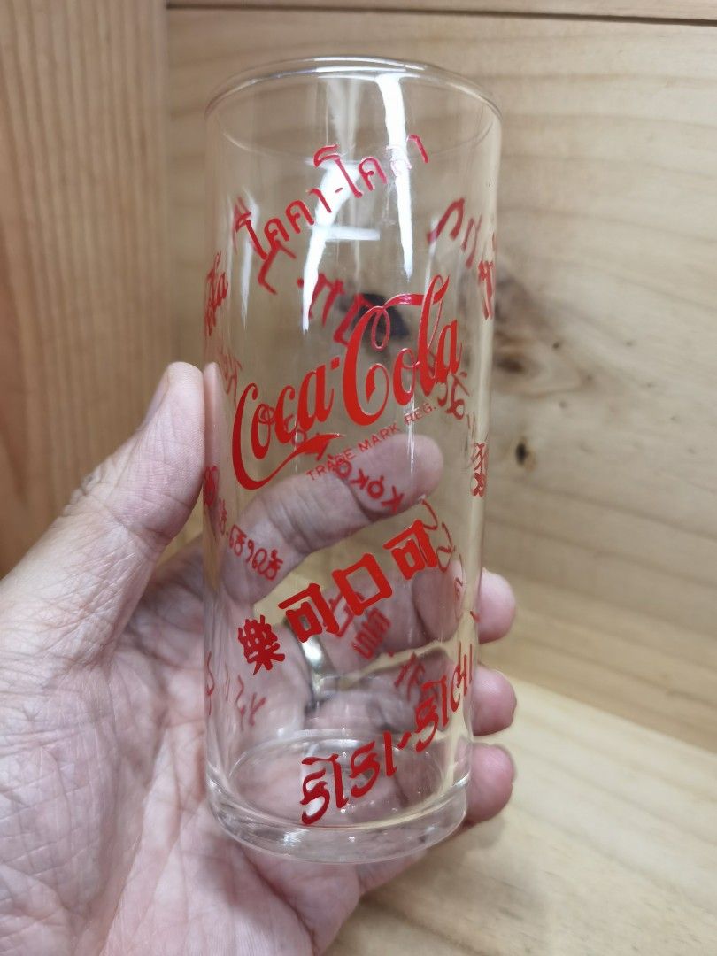 Vintage Coca Cola Multi Language Design Glass Collection, Furniture ...