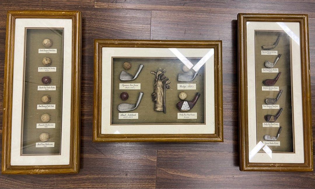 Vintage Golf Club Golf Ball Shadow Box, Hobbies & Toys, Collectibles ...