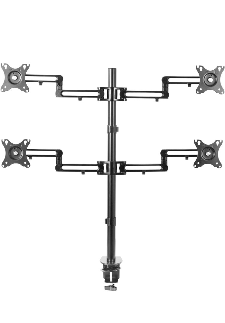 VIVO Full Motion Aluminum 17 to 32 inch Quad Monitor Desk Mount Stand ...