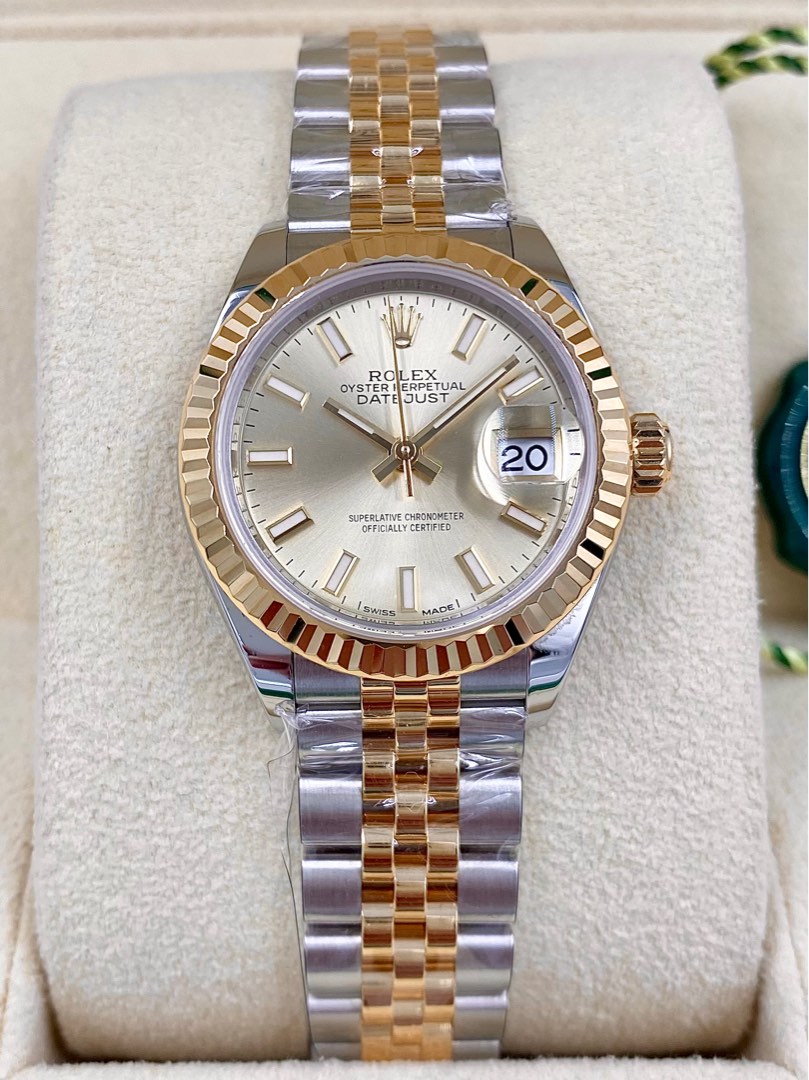 2021 Rolex Datejust 28 Two Tone 18ct Yellow Gold Ref. 279173, Luxury, Watches on Carousell