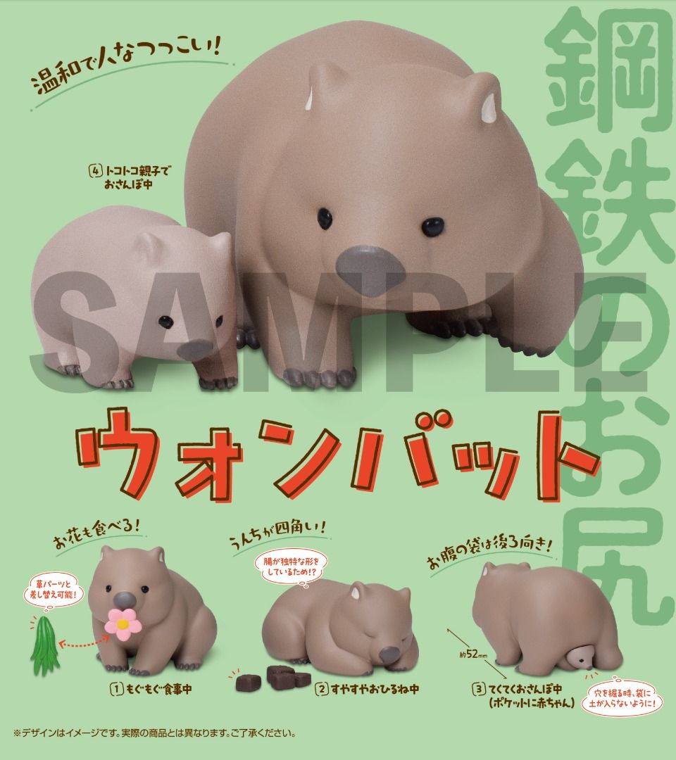 預購（2024 8月日本推出）（Tarlin 扭蛋）（一套/單售）Tarlin 袋熊, 興趣及遊戲, 玩具 & 遊戲類 - Carousell