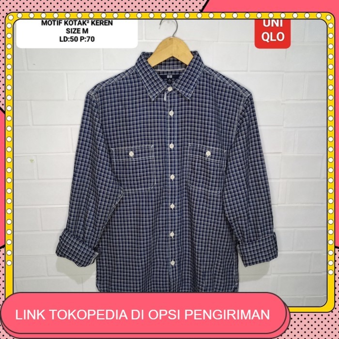 [ LINK TOKOPEDIA ️ ] KEMEJA KATUN 2 POCKET UNIQLO ORI SIZE M, Olshop ...