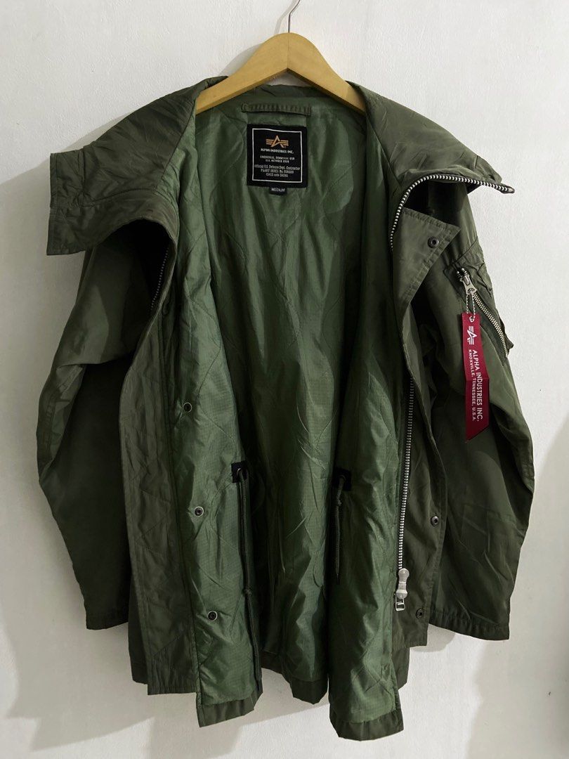 ALPHA INDUSTRIES INC NYLON FISHTAIL PARKA USA MILITARY JACKET like cp company stone island ...
