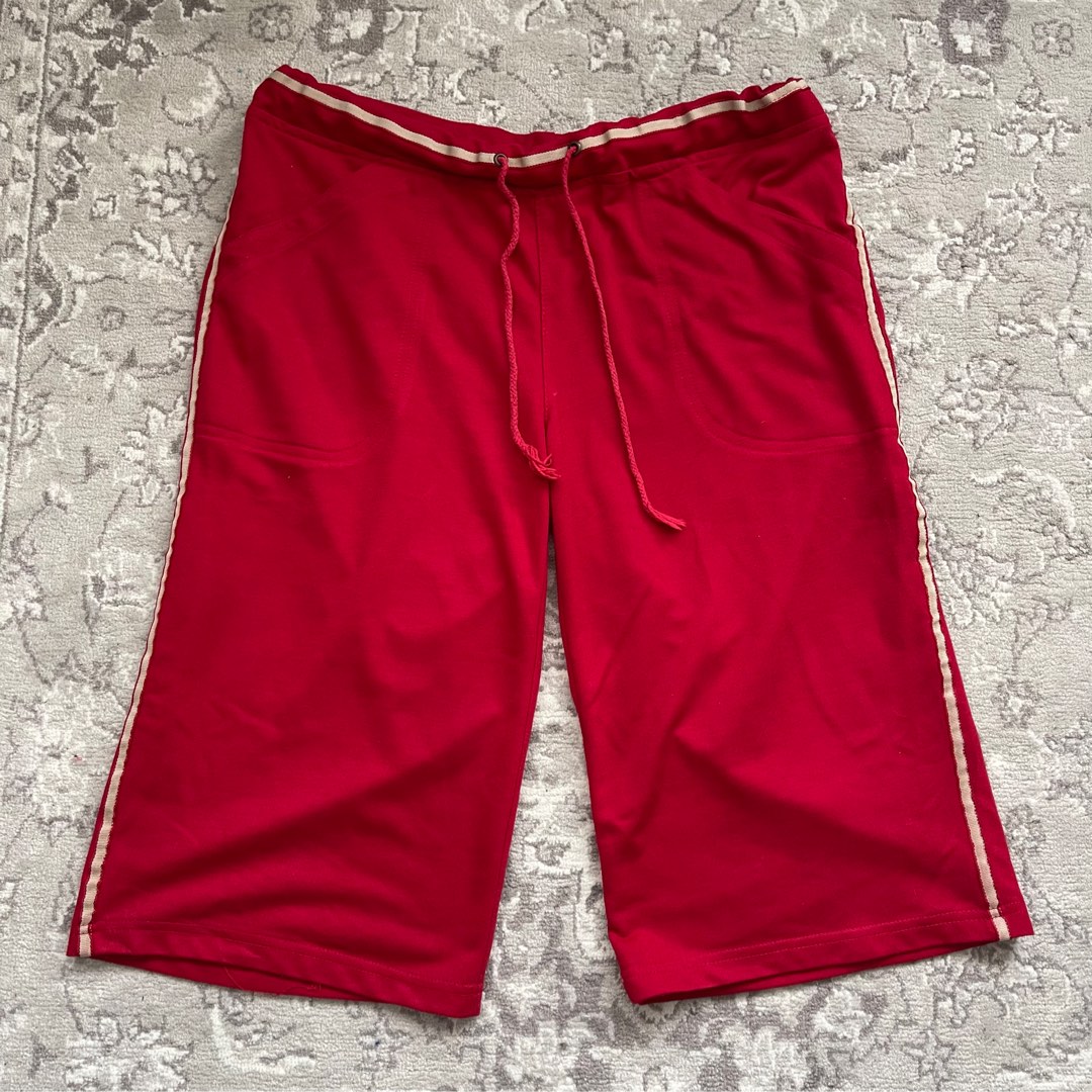 Baggy Red Jorts, Men's Fashion, Bottoms, Shorts on Carousell