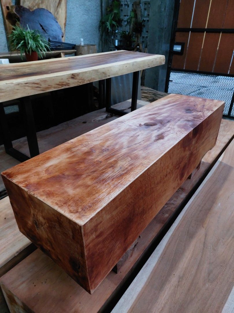 Bench bangku balok kayu, Perabotan Rumah di Carousell