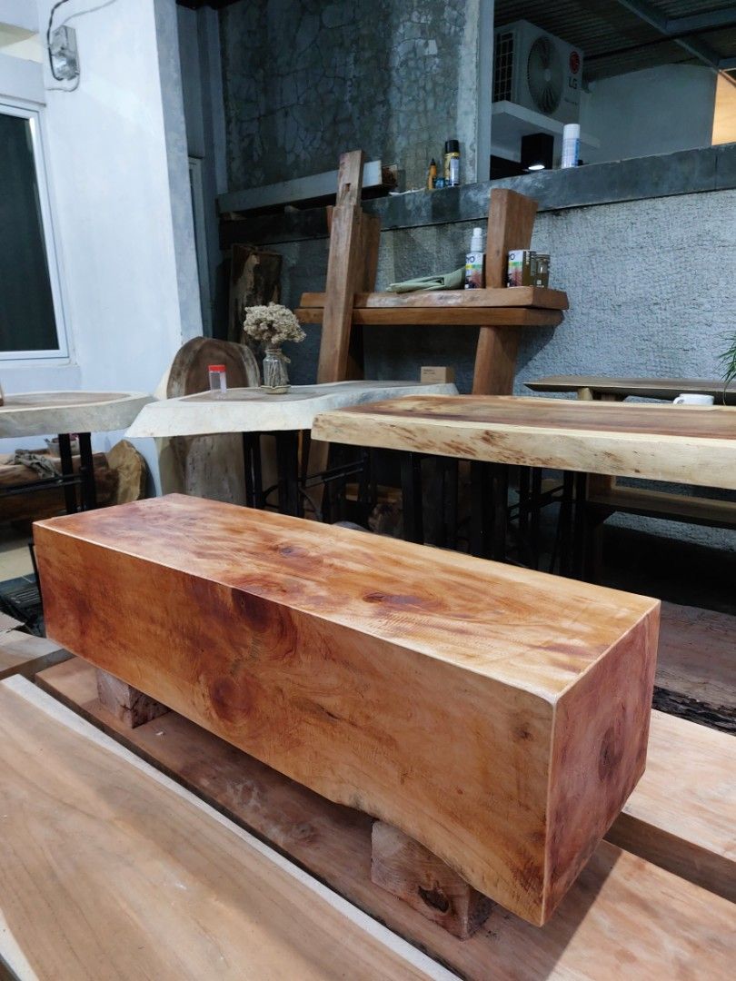 Bench bangku balok kayu, Perabotan Rumah di Carousell