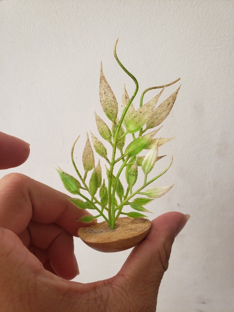 BUNGA PLASTIK PLASTIC FLOWER ORANGE ORENS AQUASCAPE AKUASKAPE AKUASCAPE ...