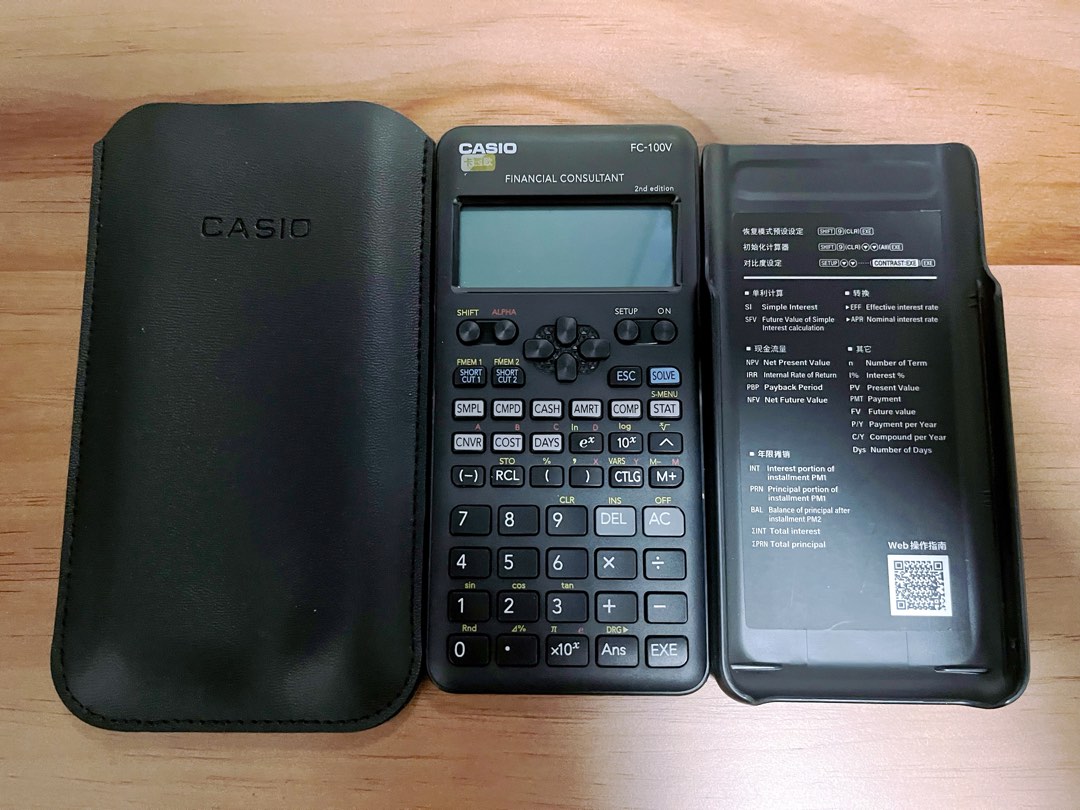 Casio Financial Calculator FC-100V 2nd Edition, Computers & Tech ...