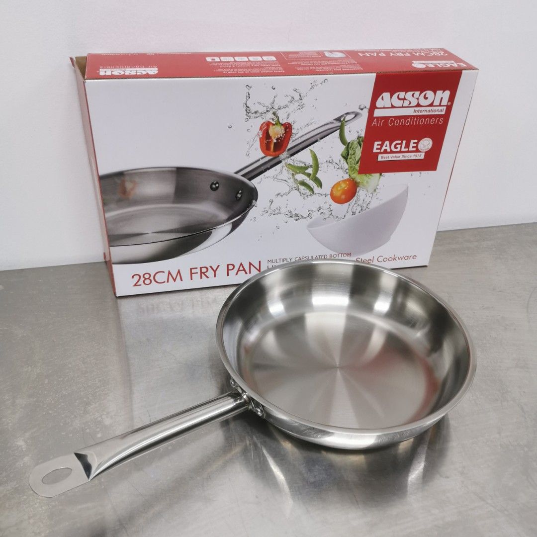 EAGLE stainless steel frying pan 28cm, Furniture & Home Living ...