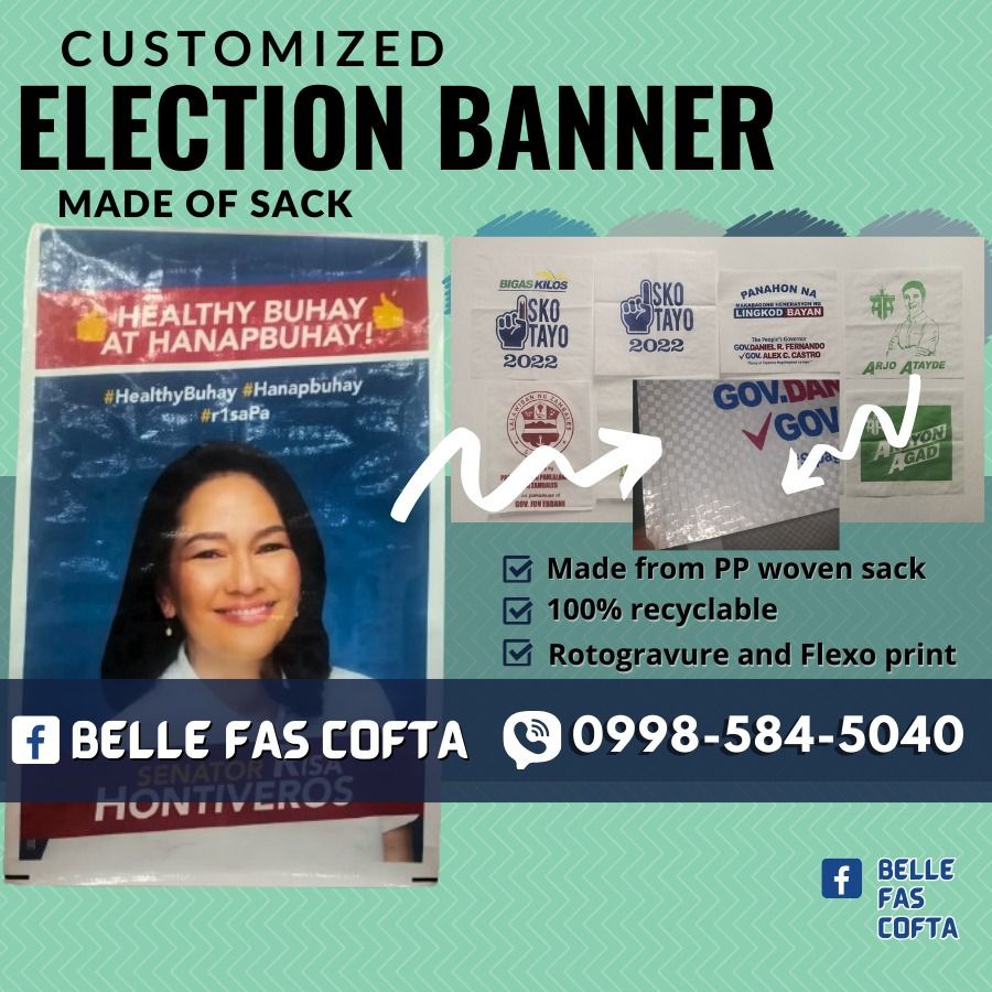 Election banner Sako banner Laminated sack banner tarpaulin, Hobbies ...