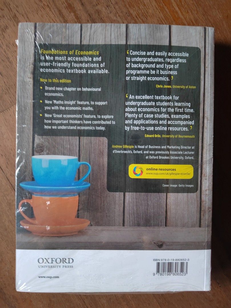 Foundation of Economics by Andrew Gillespie Fifth Edition, Hobbies & Toys, Books & Magazines ...