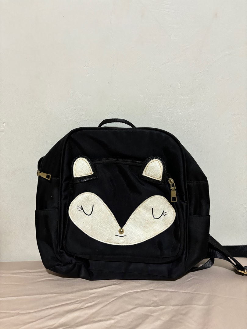Foxy Black Backpack, Women's Fashion, Bags & Wallets, Backpacks on ...
