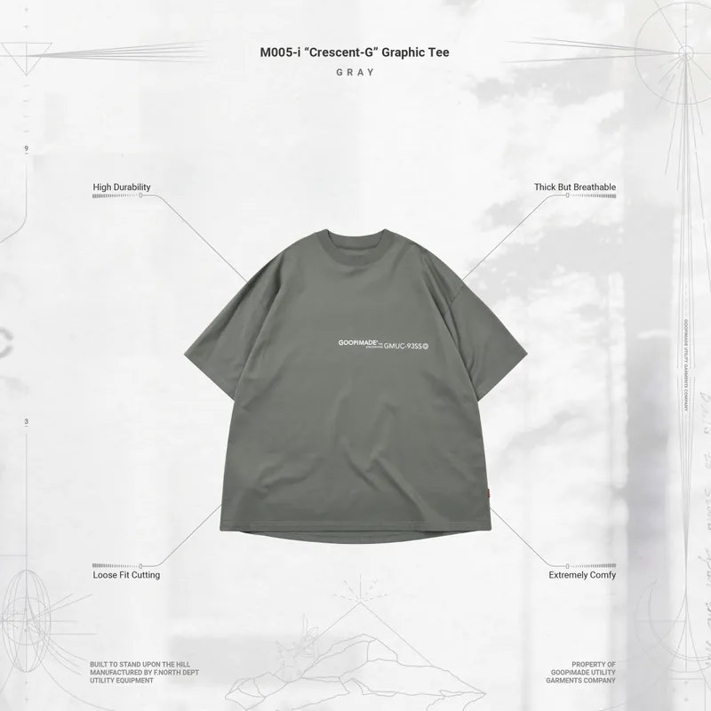 Goopi M005-i “Crescent-G” Graphic Tee, 他的時尚, 上衣與西裝, T恤、Polo衫在旋轉拍賣