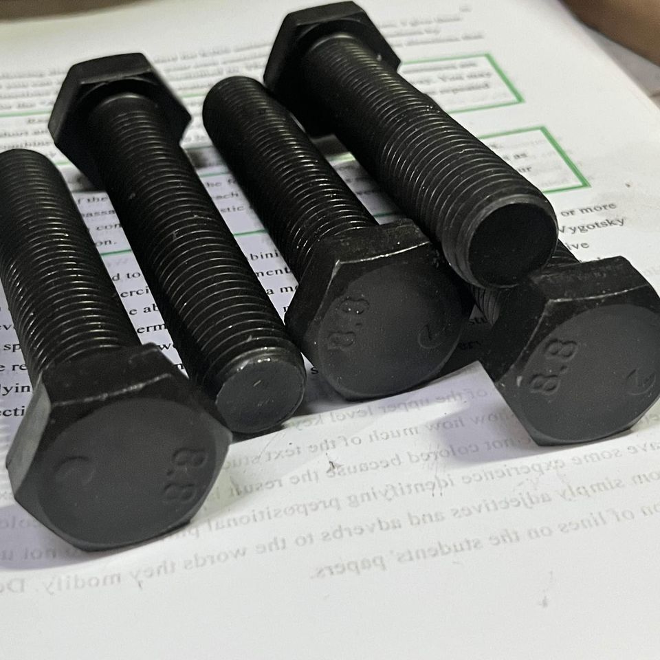 Gr8.8 Hi-Tensile Hex Bolt Full Thread M20 Big sizes Black Construction ...