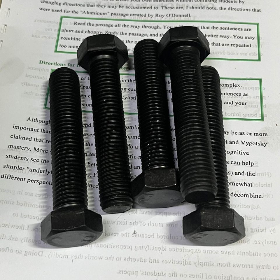 Gr8.8 Hi-Tensile Hex Bolt Full Thread M20 Big sizes Black Construction ...