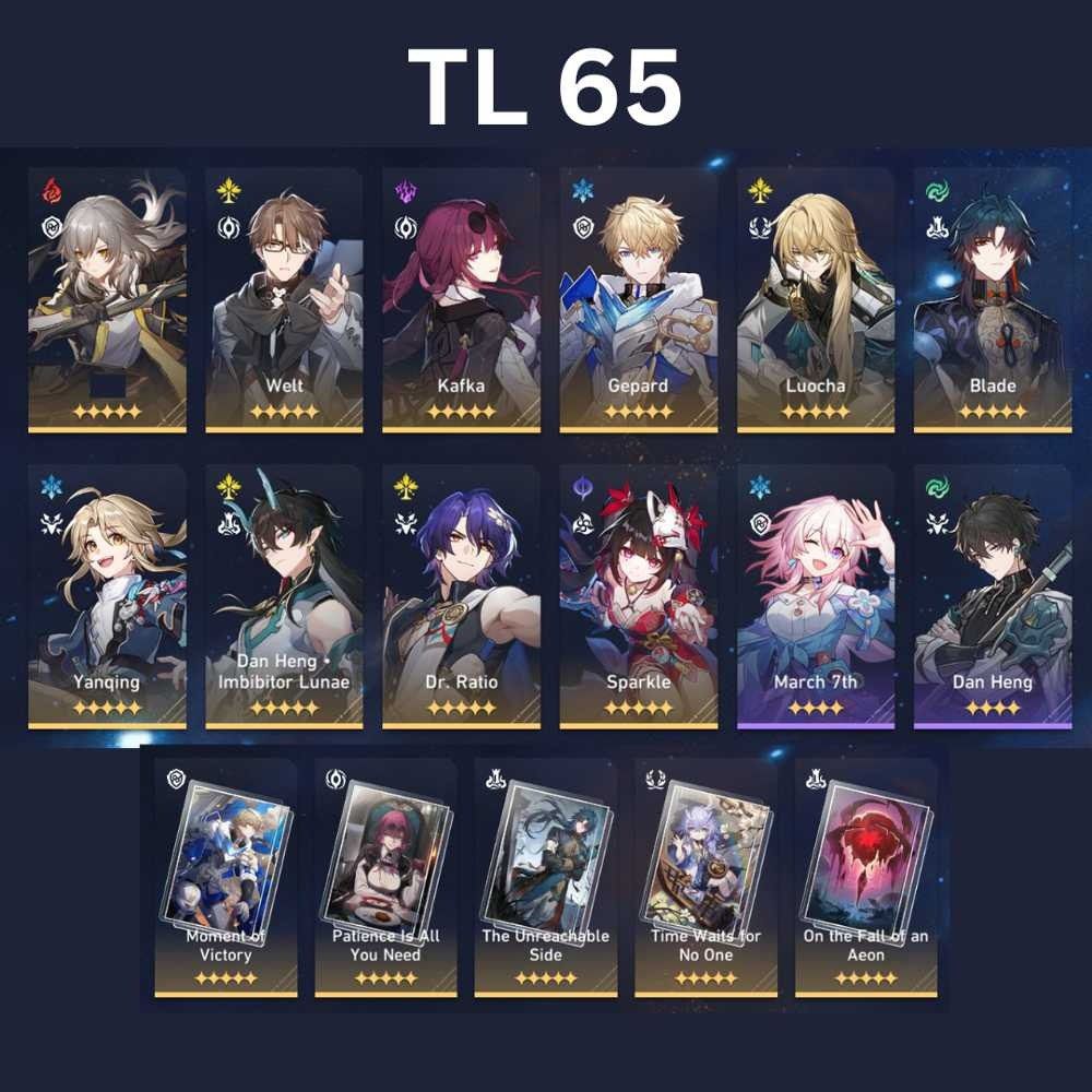 Honkai Star Rail Account HSR | Blade Sign + Kafka Sign + Sparkle ...