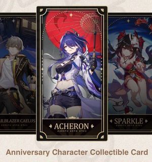 Honkai Star Rail Acheron Anniversary Card (Galaxy Store), Hobbies ...