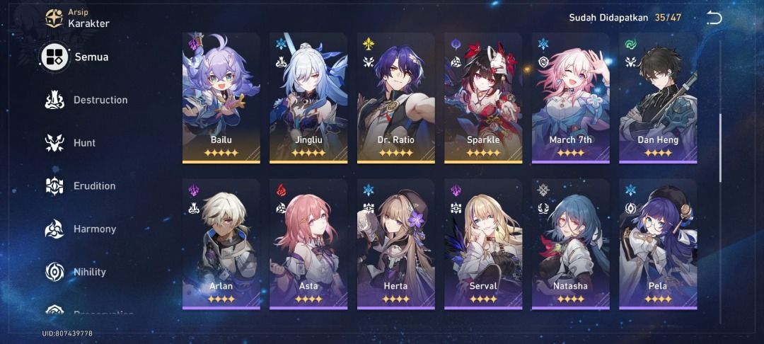 Honkai Star Rail End Game Account 15x 5 Stars 8x Sign With Premium