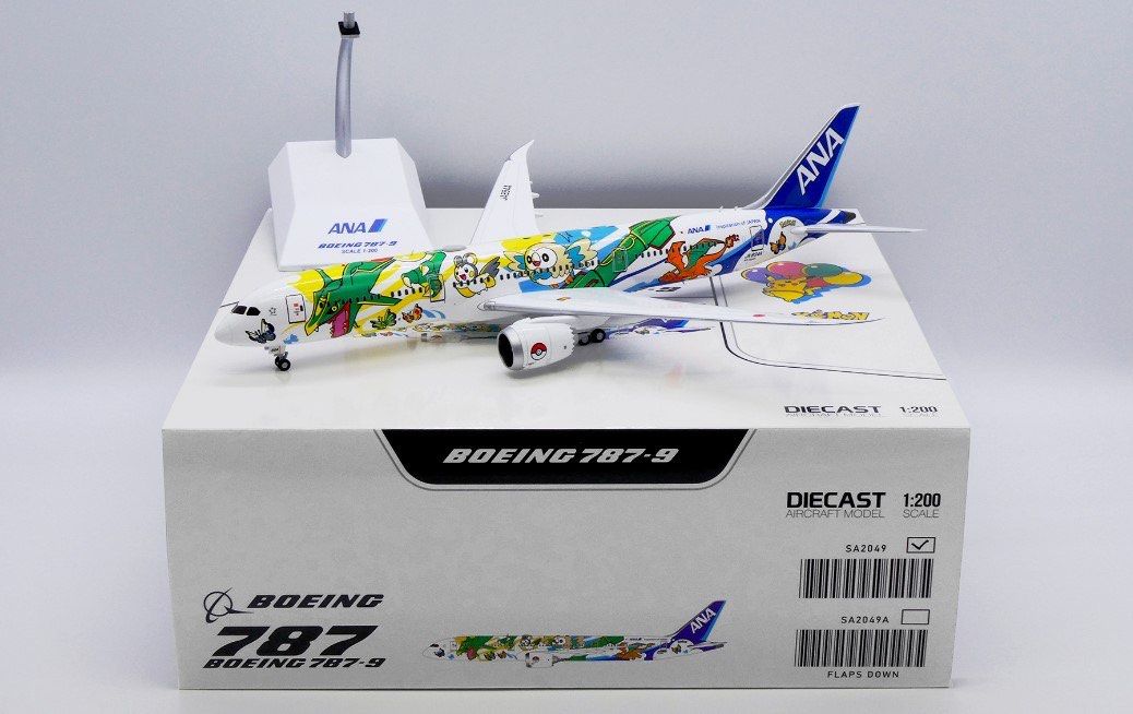 JC Wings 1:200 All Nippon Airways “Pokémon” B787-9 Dreamliner JA894A ...