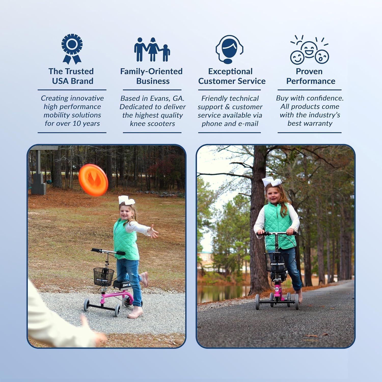 KneeRover Kids and Small Adult Knee Walker Child Knee Scooter Pediatric ...