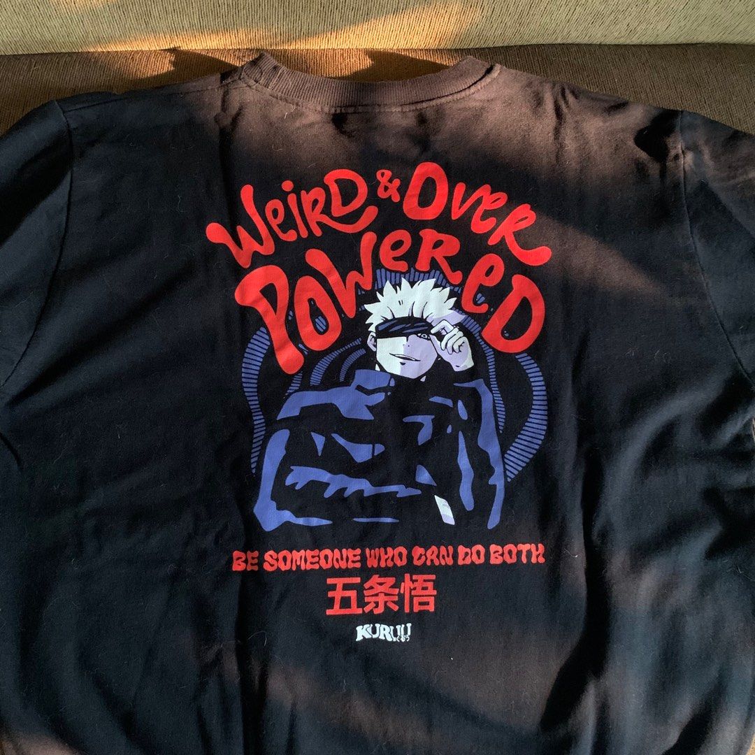 KURUU Satoru Gojo Weird & Over Powered Black Anime Sweater Hitam ...