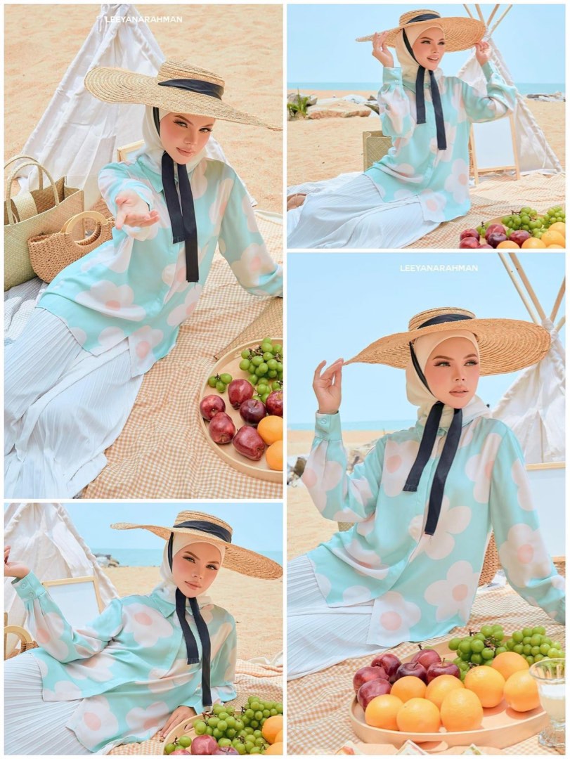 Leeyanarahman Sunthai blouse (cheerful), Women's Fashion, Muslimah ...