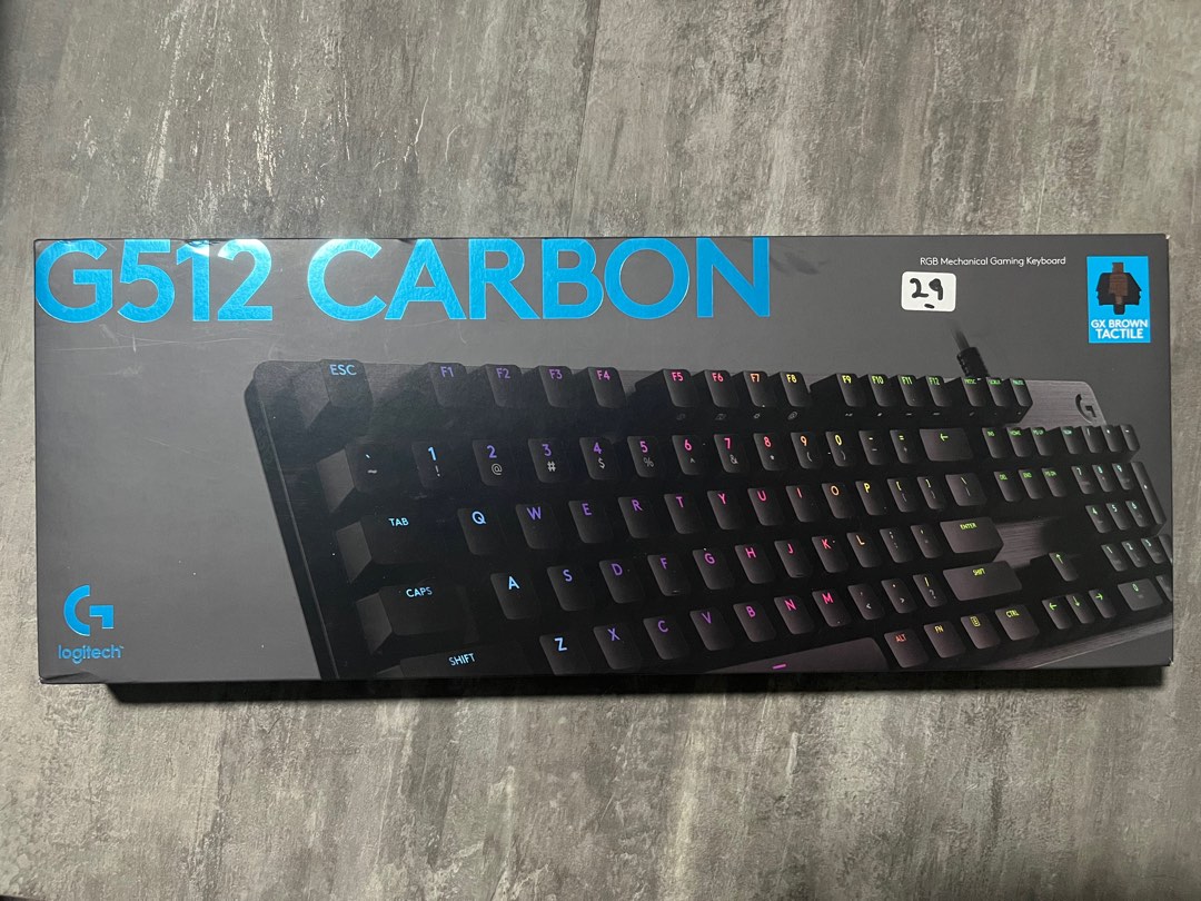 Logitech G512 Carbon GX Brown Switch Mechanical Keyboard, Computers ...