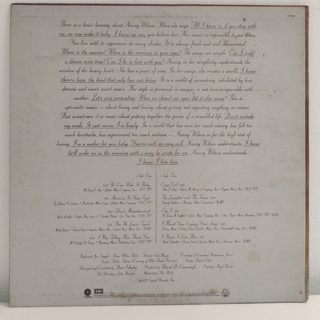 LP Vinyl 1973 Nancy Wilson - I Know I Love Him, Everything Else, Others on Carousell