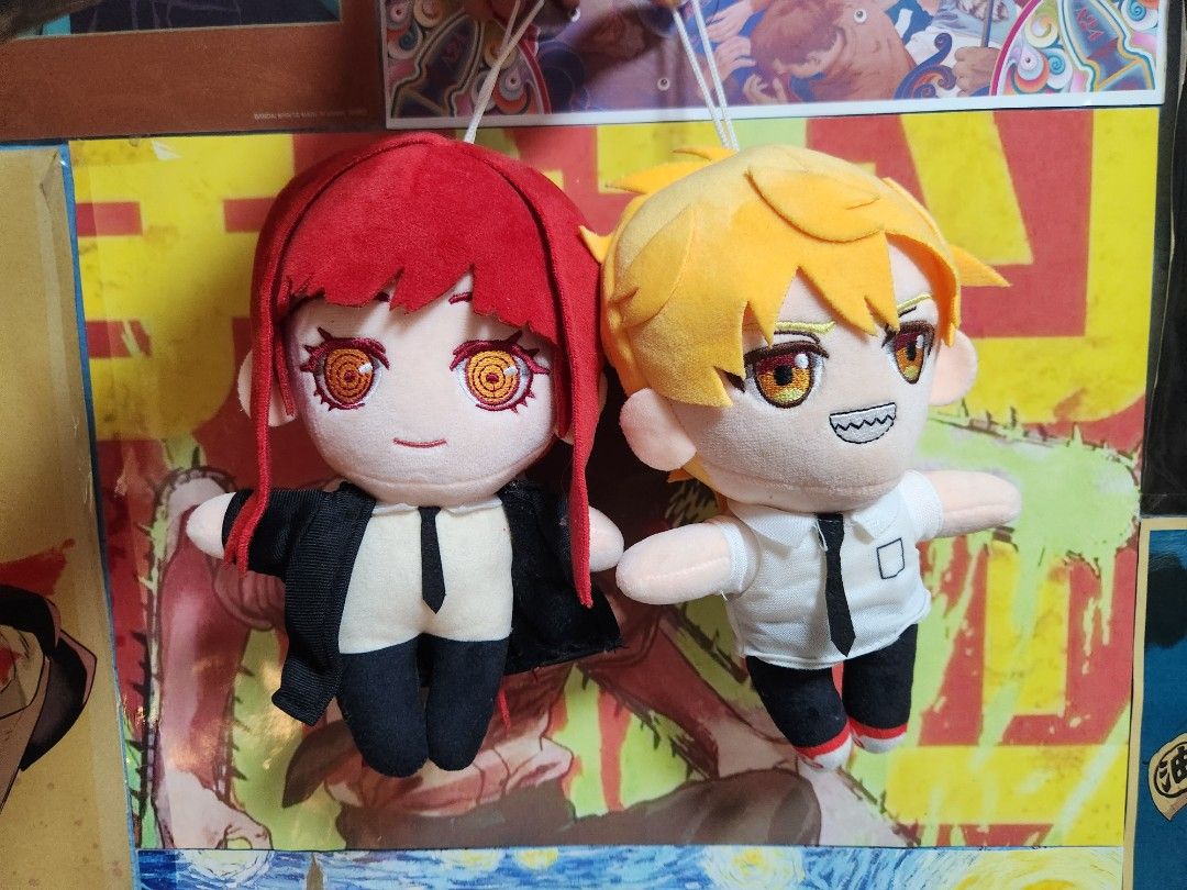 Makima and Denji Plush (CHAINSAW MAN), Hobbies & Toys, Toys & Games on Carousell
